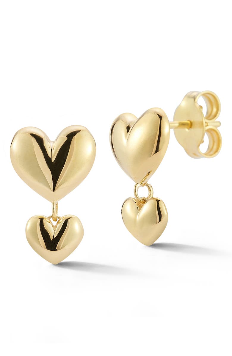 Ember Fine Jewelry 14K Gold Heart Drop Earrings | Nordstromrack