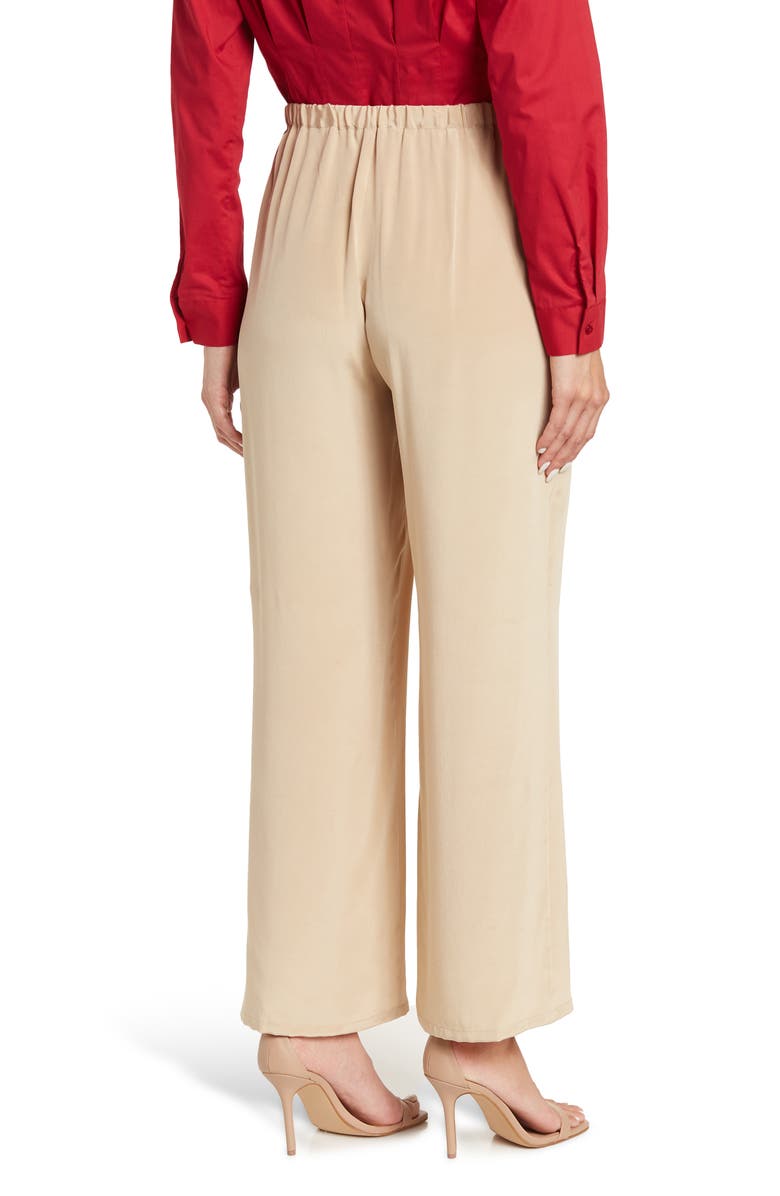 GO SILK Solid Silk Wide Leg Pants | Nordstromrack