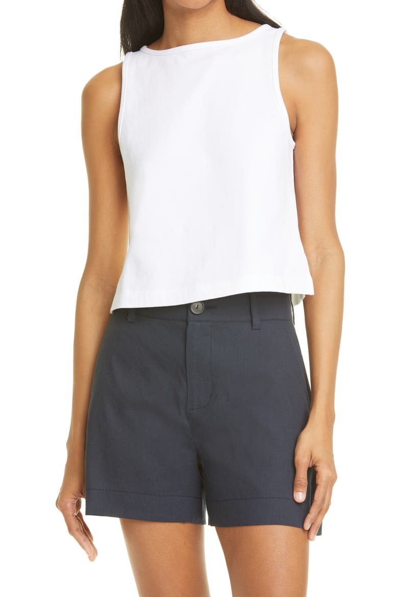 High Ballet Neck Crop Cotton Tank Top (Women) | Nordstromrack