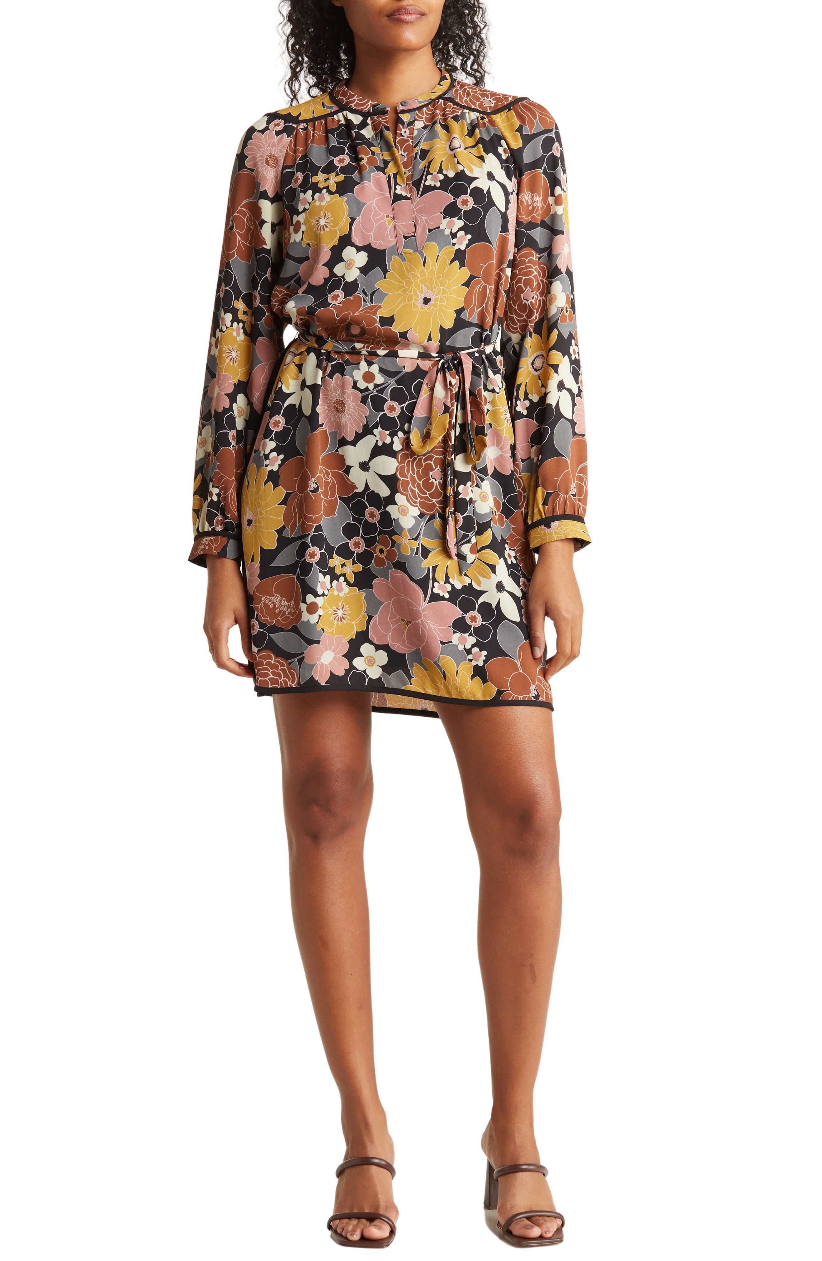Daniel Rainn Pipe Trim Trim Shift Dress | Nordstromrack