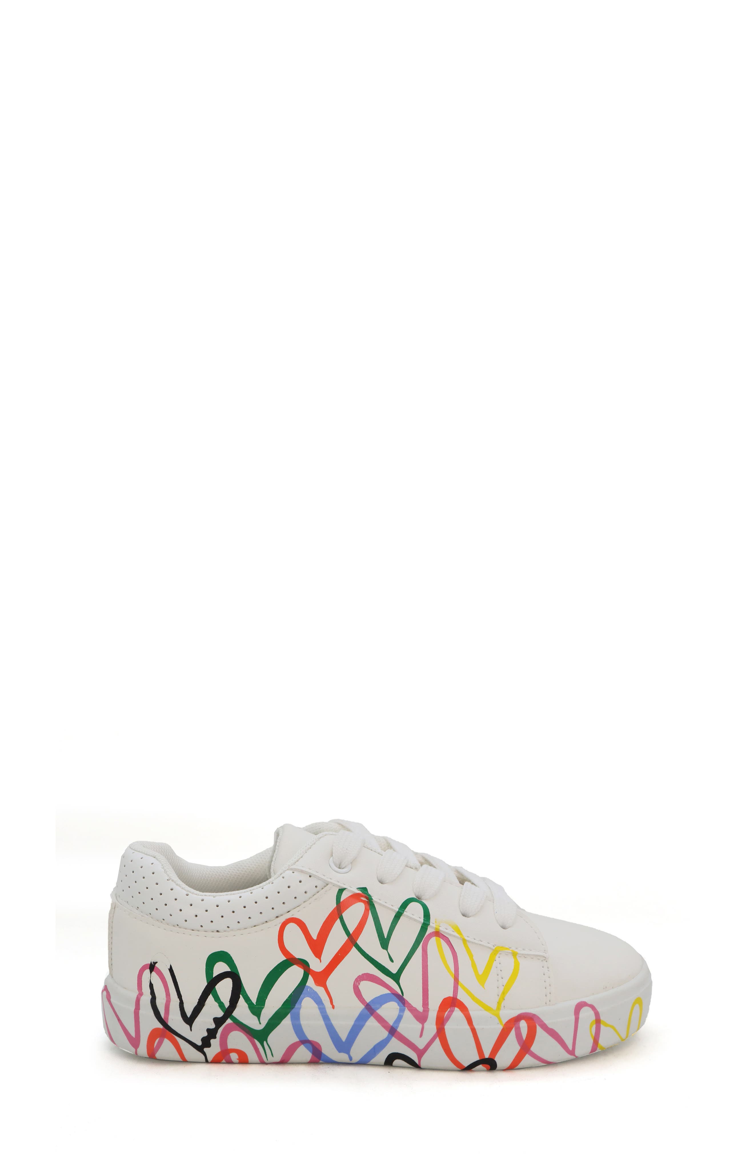 YOKI Kid's Painted Heart Print Lace-Up Sneaker | Nordstromrack