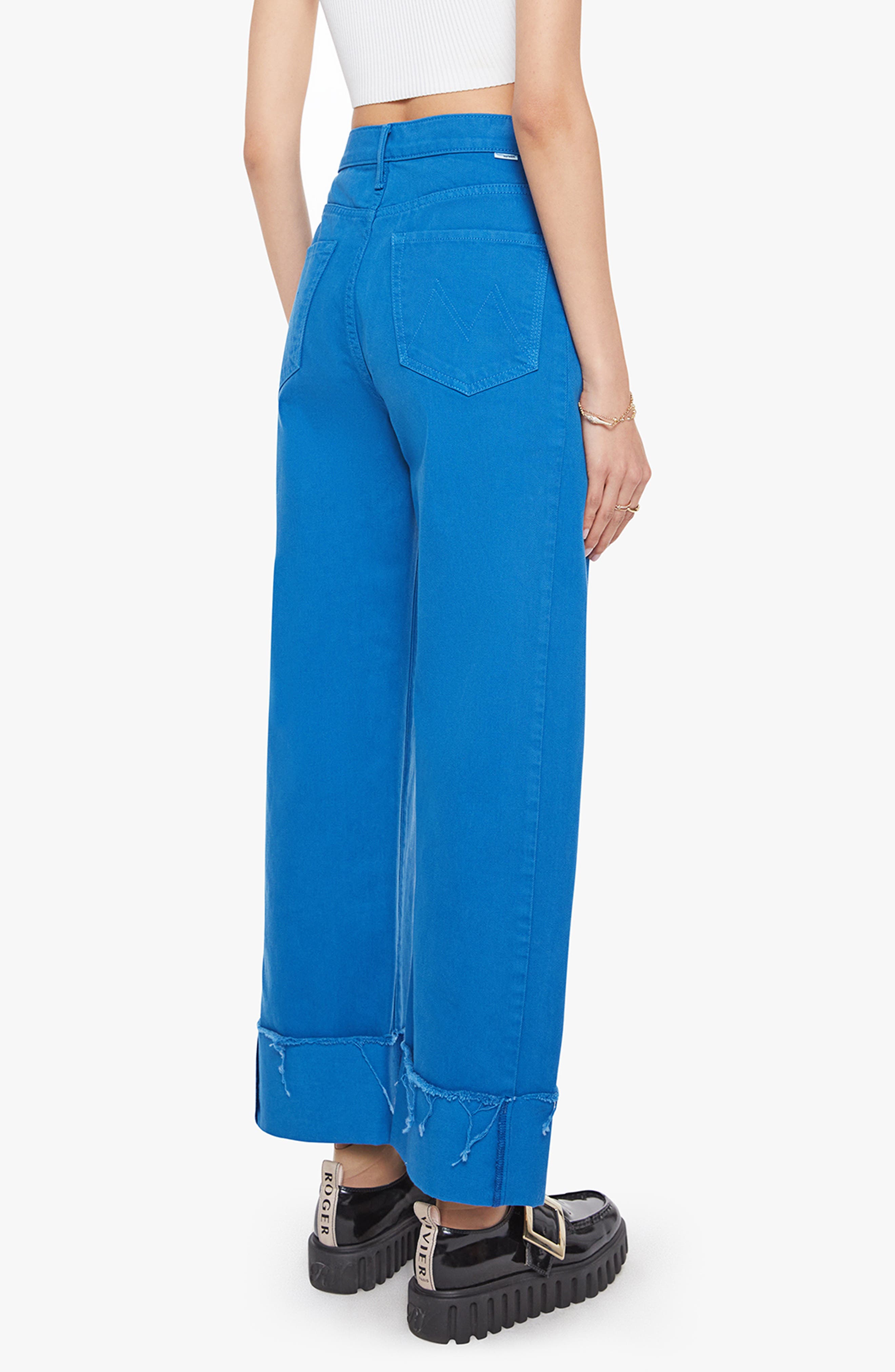 MOTHER The Half Pipe Frayed Cuffed Barrel Leg Jeans | Nordstromrack