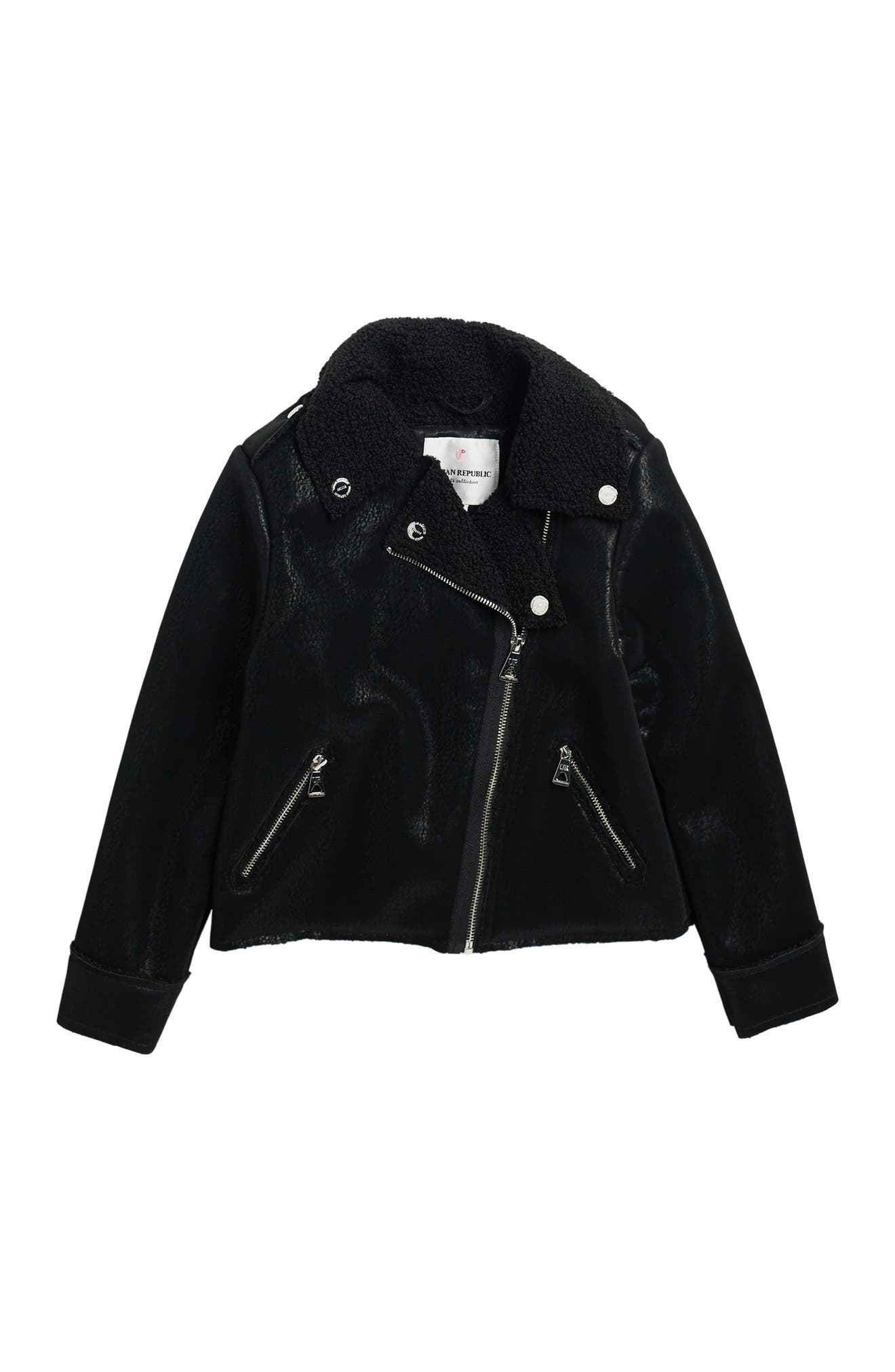 Urban Republic Faux Shearling Lined Moto Jacket | Nordstromrack
