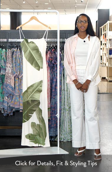Alice + Olivia Fifi Palm Column Maxi Dress | Nordstromrack