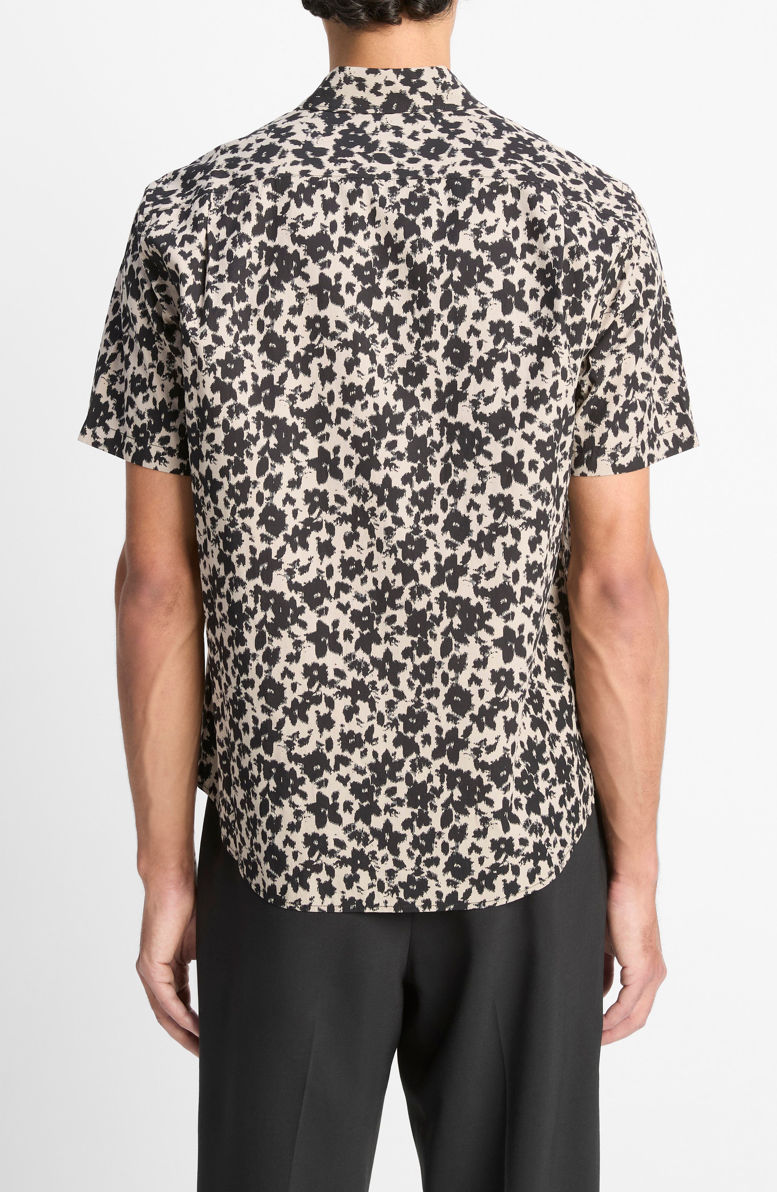 Vince Star Lily Floral Short Sleeve Lyocell & Cotton Button-Up Shirt ...