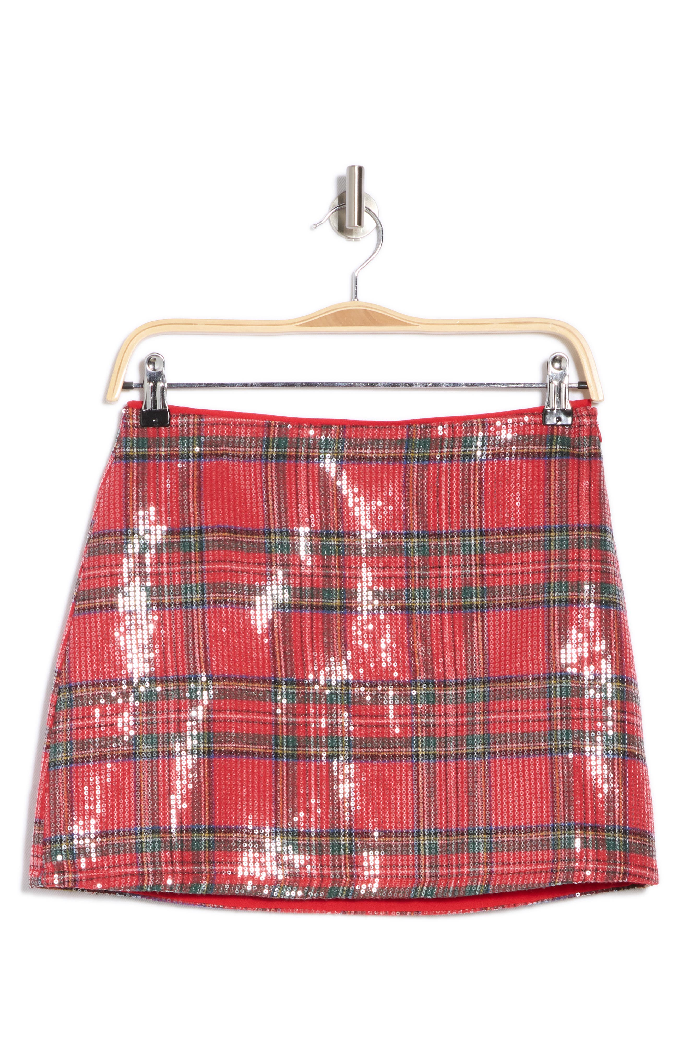 Lush Sequin Plaid Miniskirt | Nordstromrack
