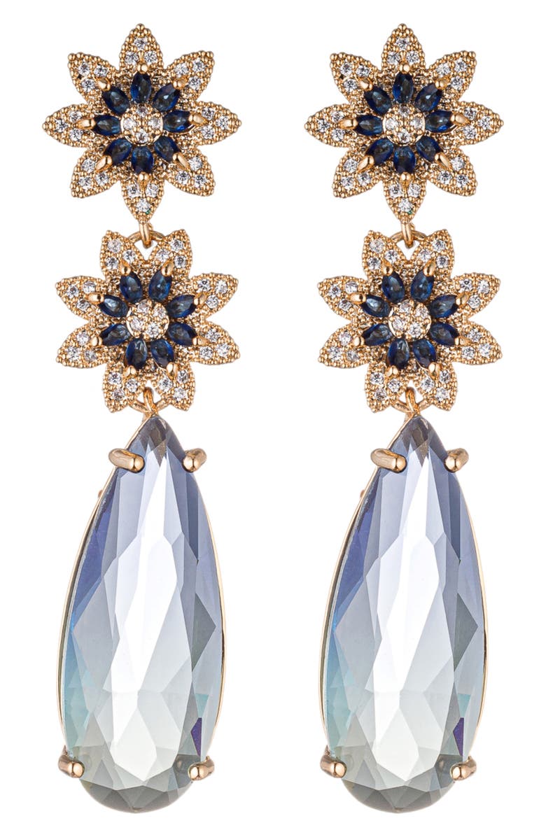 EYE CANDY LOS ANGELES Ida Floral CZ Drop Earrings | Nordstromrack