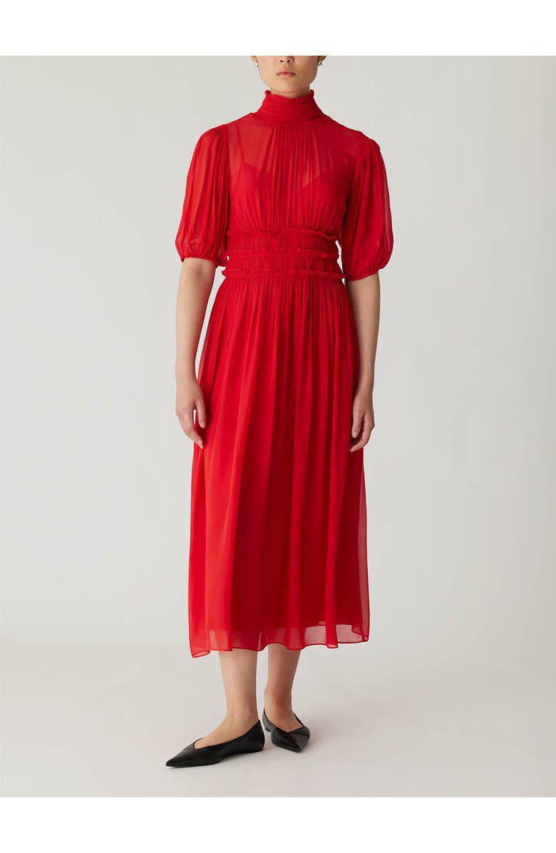 Rebecca Taylor Viscose Chiffon Smocked Waist Dress | Nordstrom