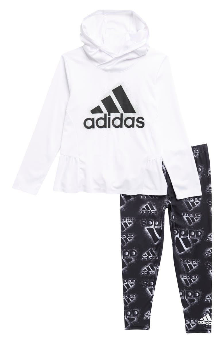 adidas Kids' Hooded Top & Printed Tights Set | Nordstromrack
