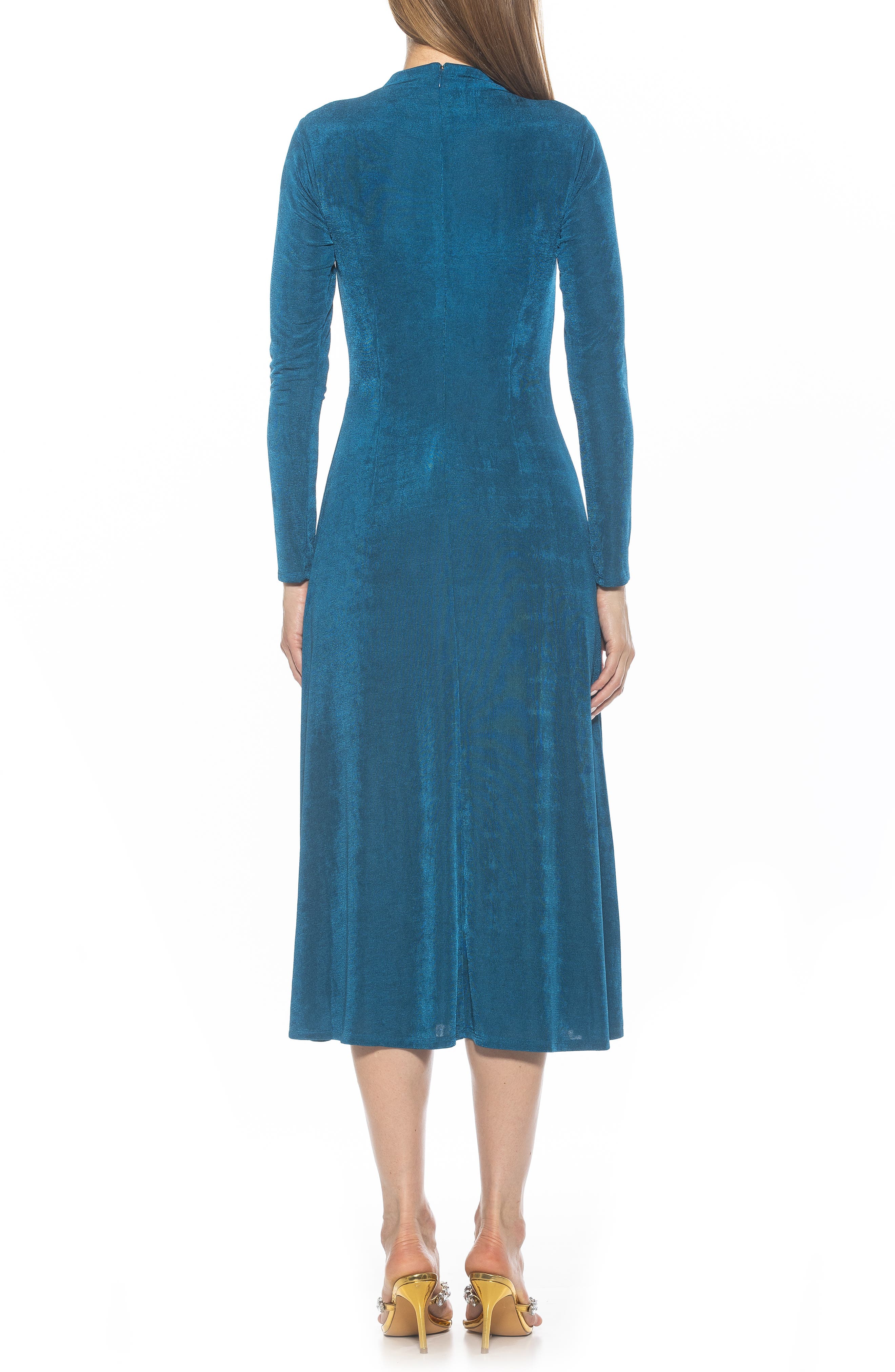 Alexia Admor Marla Long Sleeve Draped Midi Dress | Nordstromrack