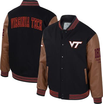 COLOSSEUM Men's Colosseum Black Virginia Tech Hokies Letterman Full ...
