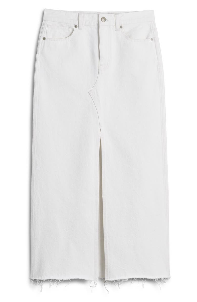 Madewell The Rilee Raw Hem Denim Midi Skirt | Nordstromrack