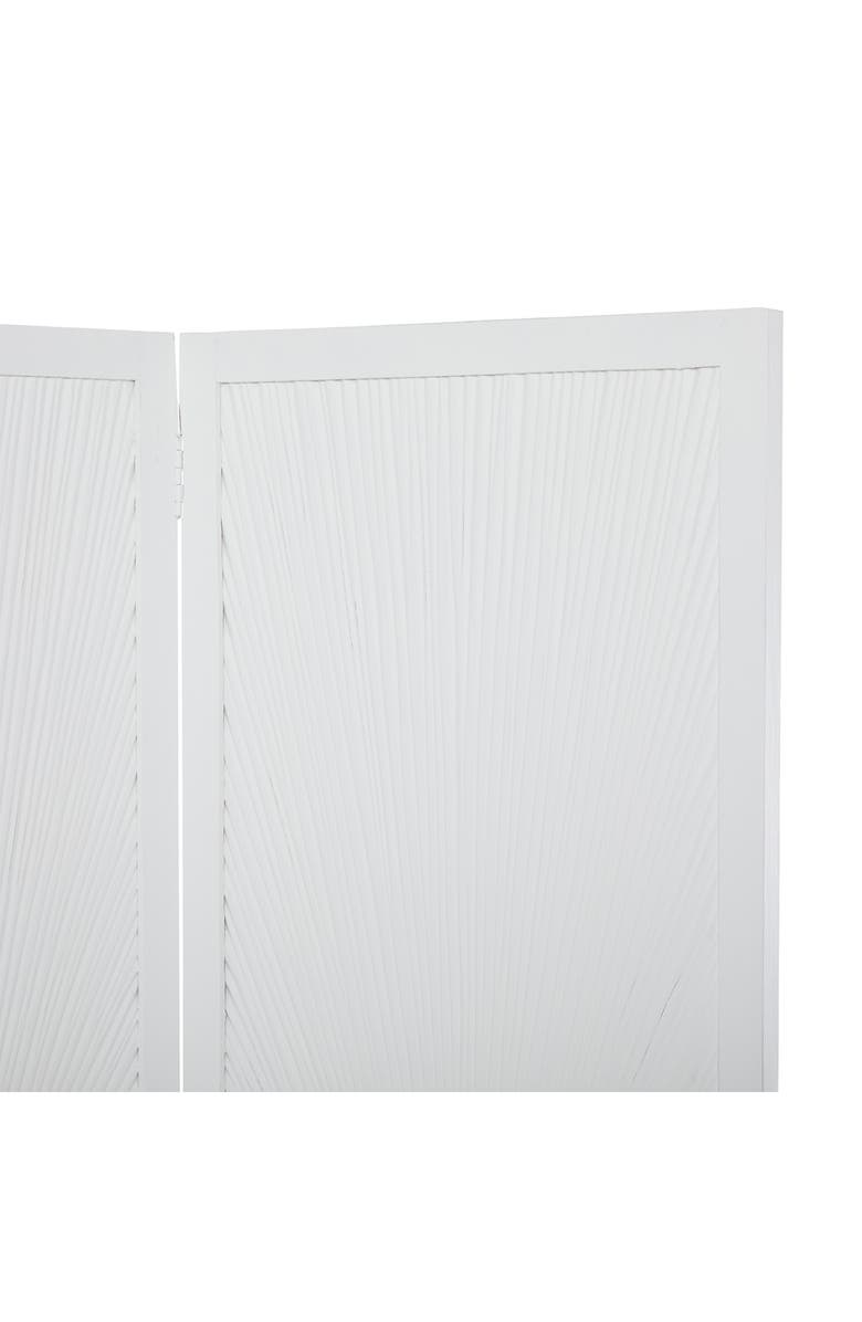 VIVIAN LUNE HOME White Mango Wood Contemporary Room Divider Screen with ...