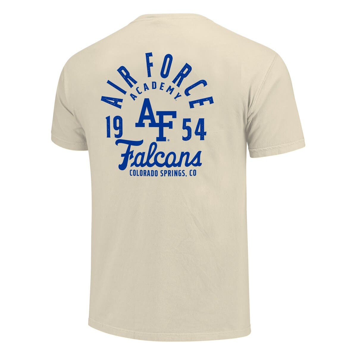 IMAGE ONE Men's Cream Air Force Falcons Comfort Colors Mascot Overlay T ...
