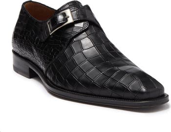 Mezlan Croc Embossed Monk Strap Dress Shoe (Men) | Nordstromrack