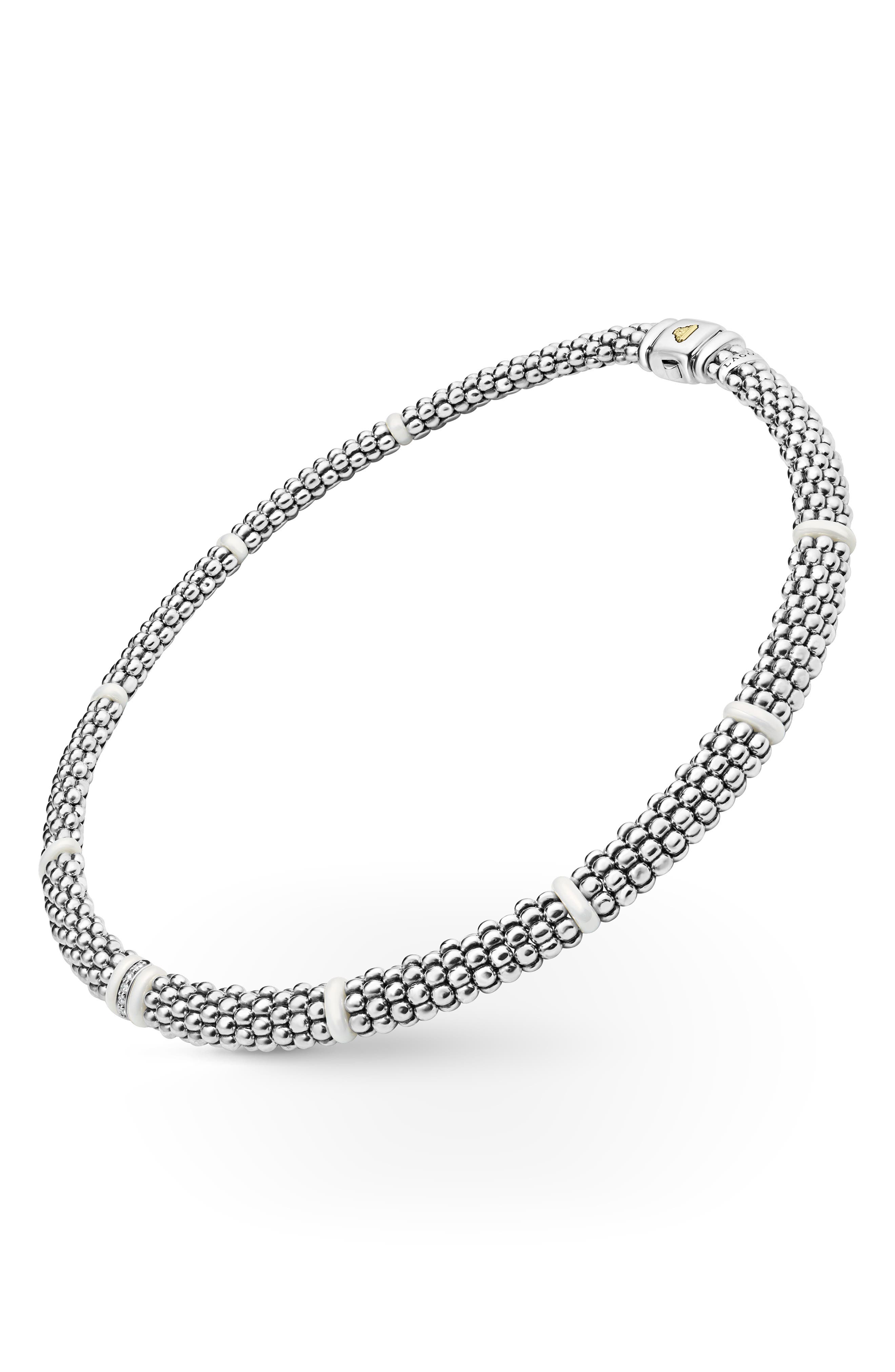 LAGOS White Caviar Pavé Diamond Collar Necklace | Nordstrom