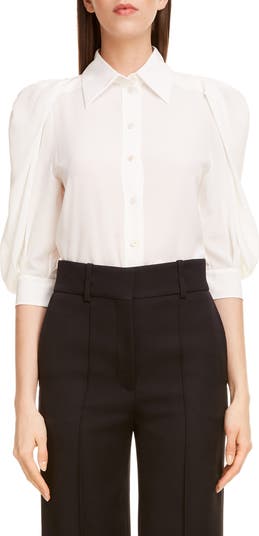 Givenchy Balloon Sleeve Silk Georgette Blouse | Nordstrom