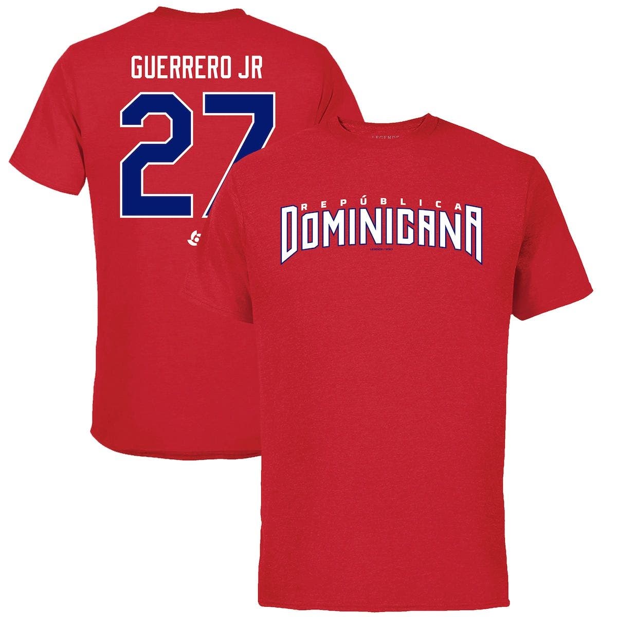 Legends Merchandise Men's LEGENDS Vladimir Guerrero Jr. Red Dominican ...