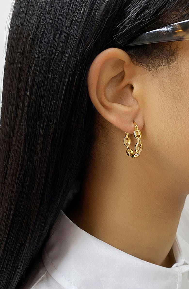 Adornia 14K Gold Plated Mariner Hoop Earrings | Nordstromrack