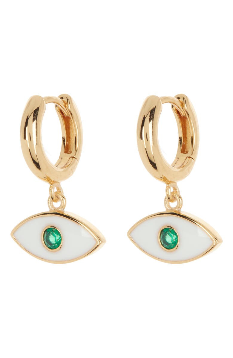 Petit Moments Seek Evil Eye Drop Huggie Hoop Earrings | Nordstromrack