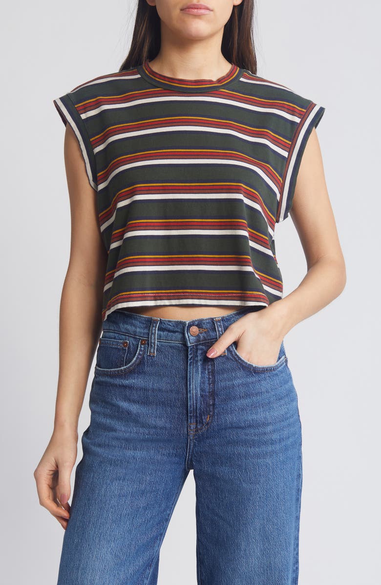THE GREAT. The Square Stripe Muscle Tee | Nordstromrack