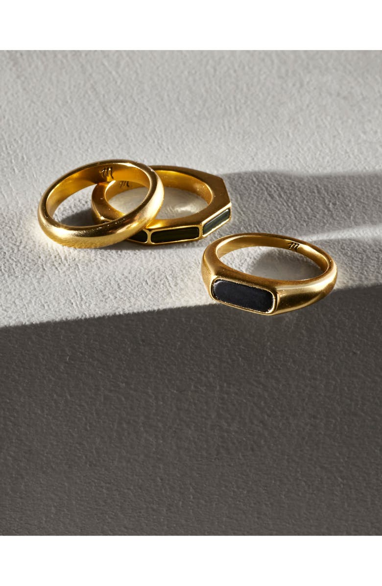 Madewell Geometric Crystal 3-Piece Ring Set | Nordstromrack