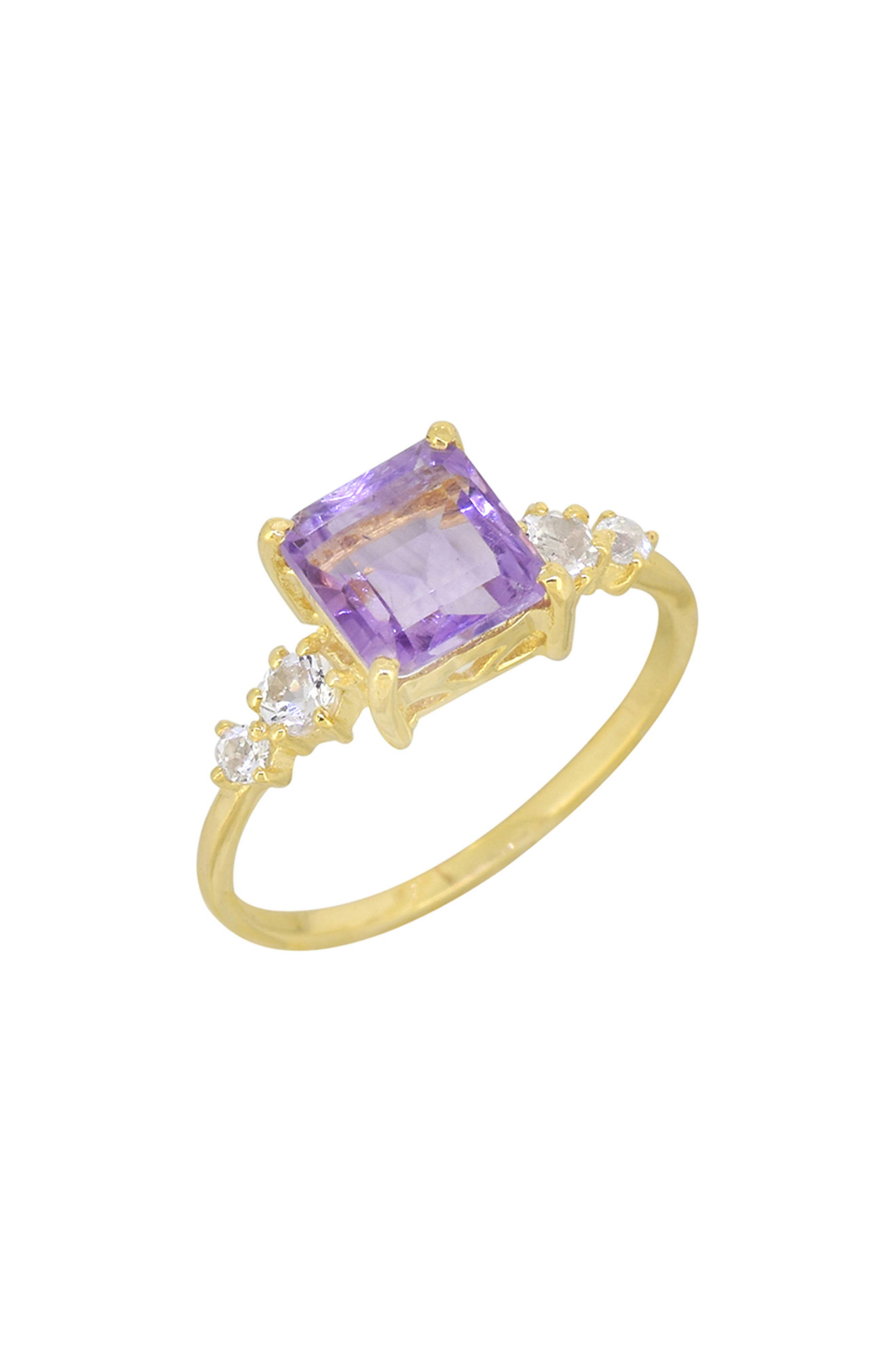 YS GEMS Pink Amethyst & White Topaz Ring | Nordstromrack