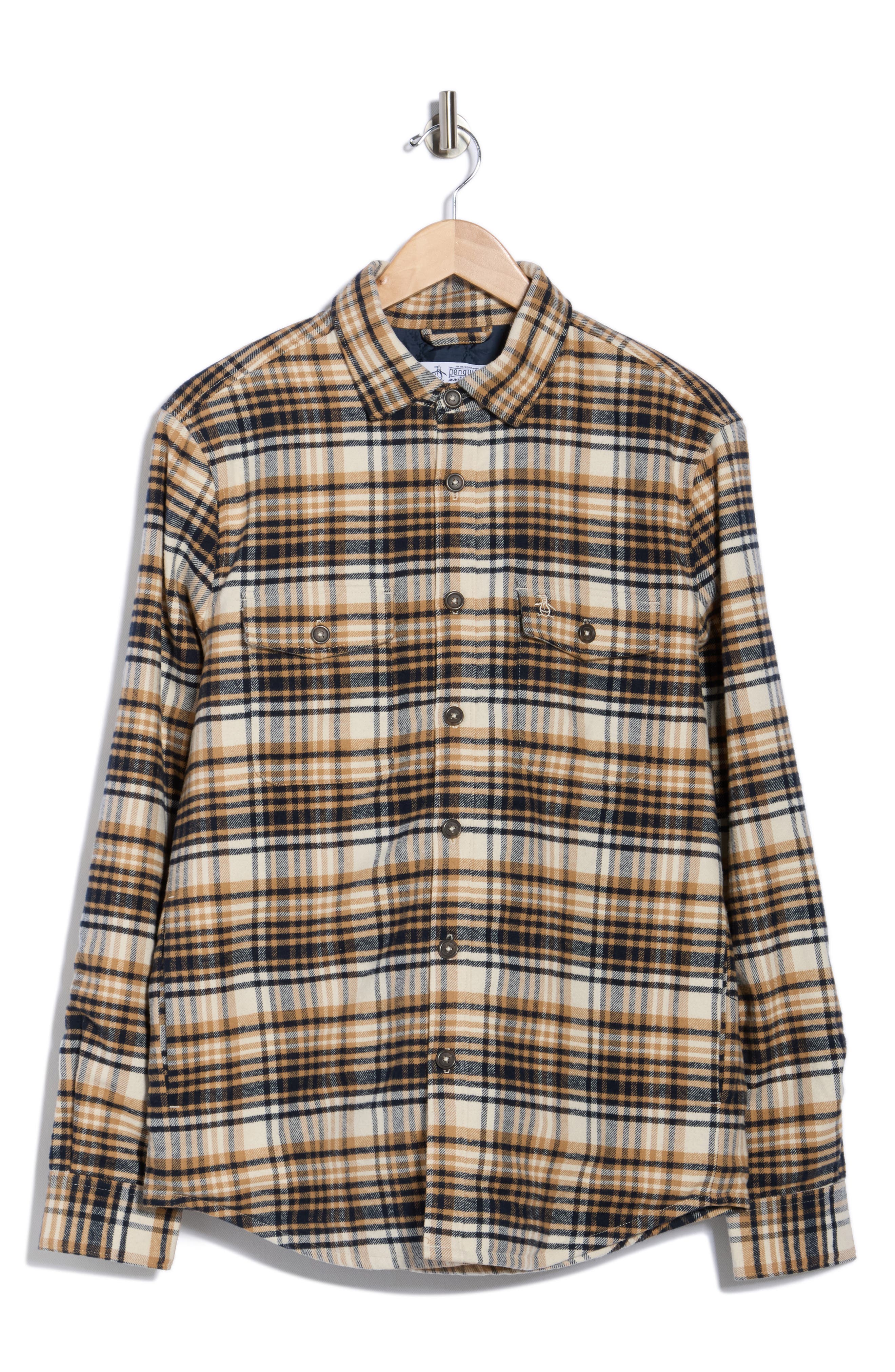 Original Penguin Plaid Flannel Shirt Jacket | Nordstromrack