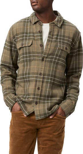 PAIGE Wilbur Plaid Flannel Button-Up Overshirt | Nordstrom