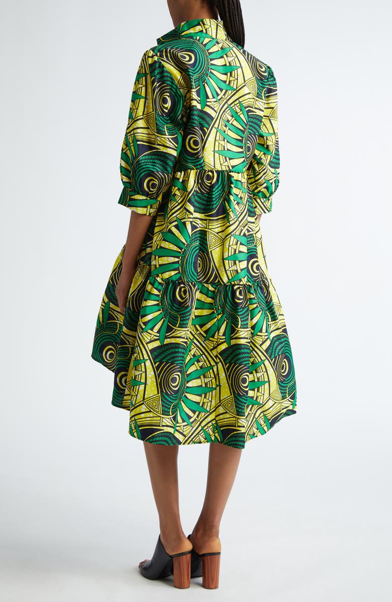 The Oula Company Tiered High-Low Cotton Shirtdress | Nordstromrack