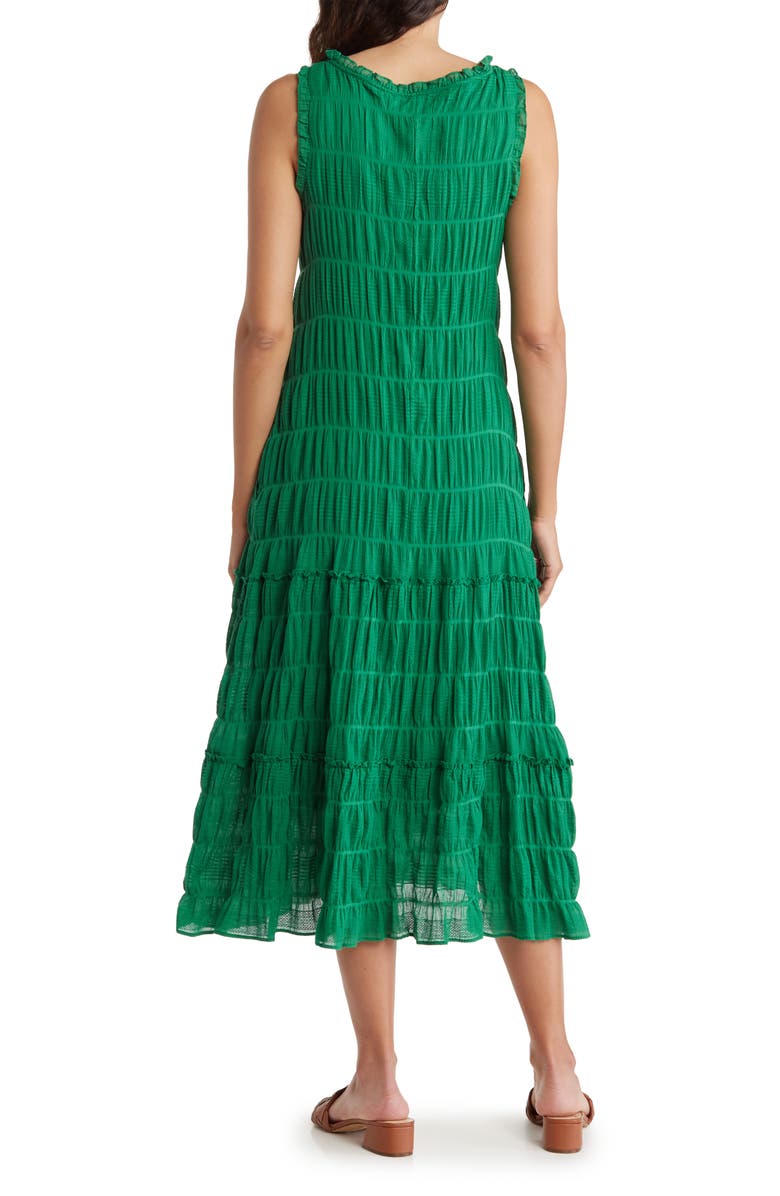 MAX STUDIO Sleeveless Tiered Stretch Cotton Maxi Dress | Nordstromrack