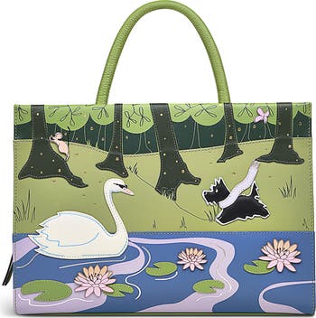 Radley Into The Woods Bonsai Print Leather Tote Bag | Nordstromrack