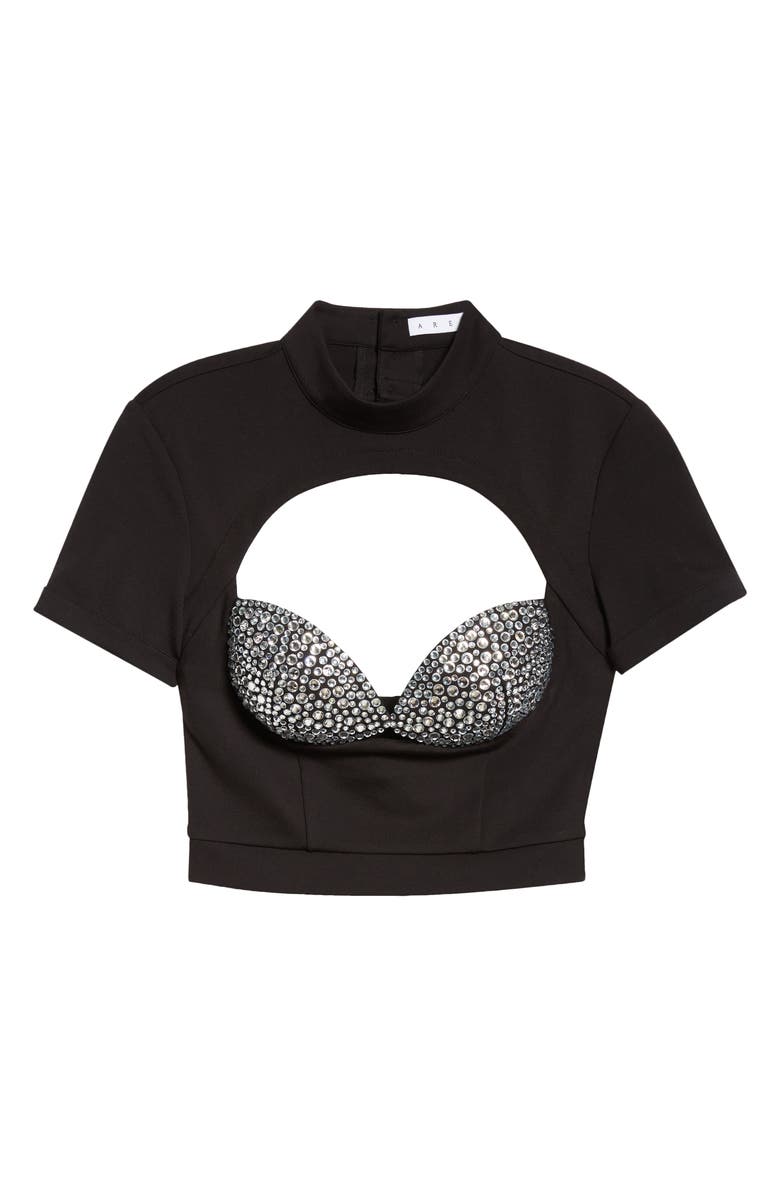 Area Crystal Cup Cutout Bustier Top | Nordstromrack