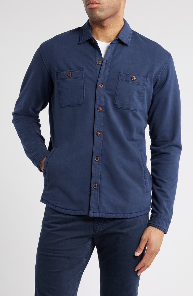 Peter Millar Lava Wash Fleece Knit Shirt Jacket | Nordstromrack
