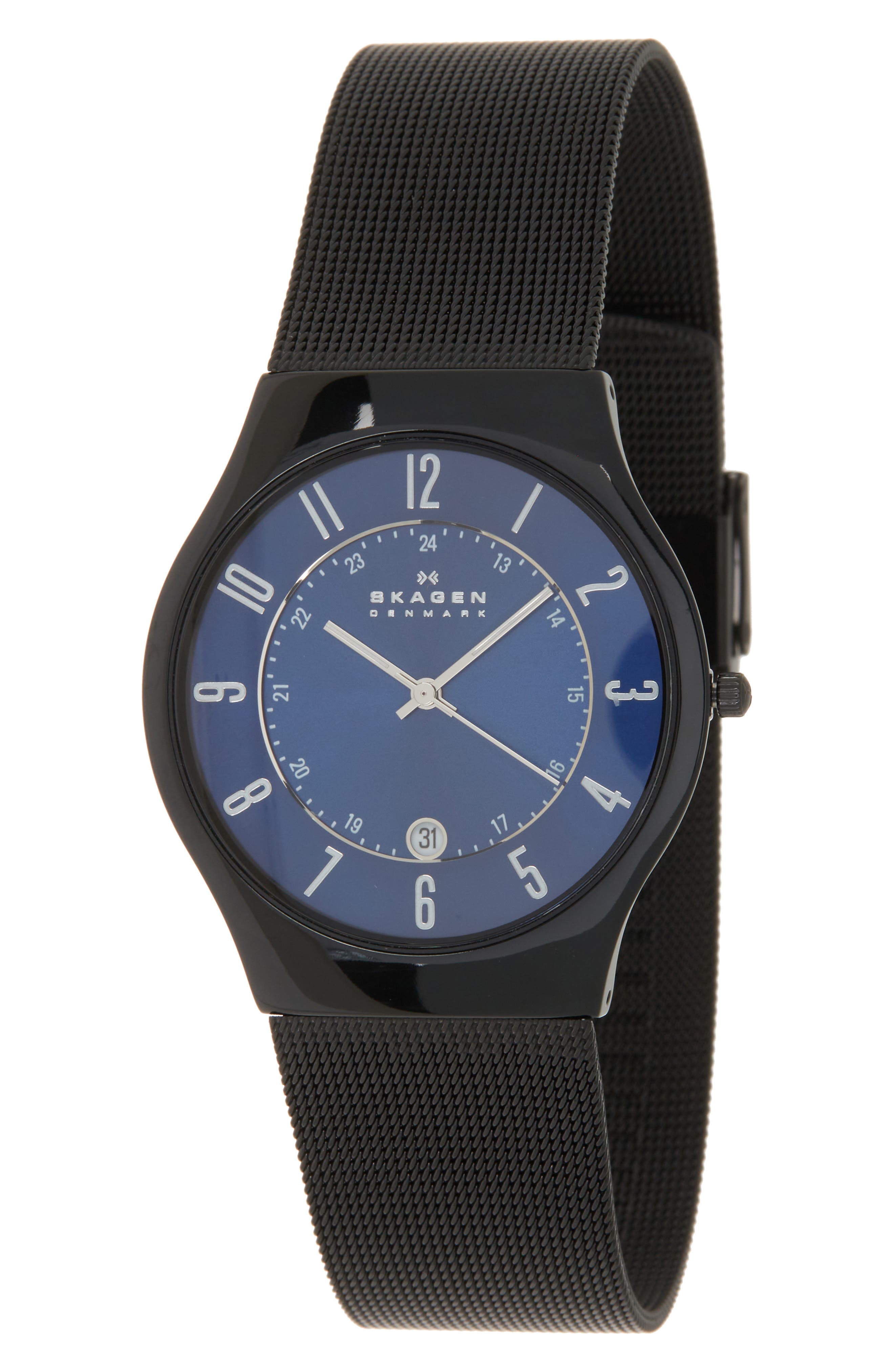 Skagen Sundby Titanium Mesh Strap Watch, 37mm | Nordstromrack