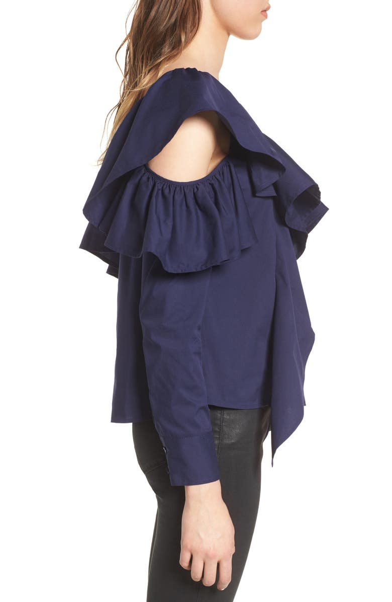 Leith One-Shoulder Ruffle Top | Nordstrom