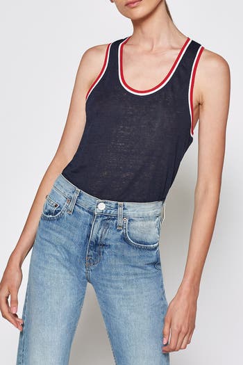 Joie Aleeza Slub Linen Ringer Tank Top | Nordstromrack