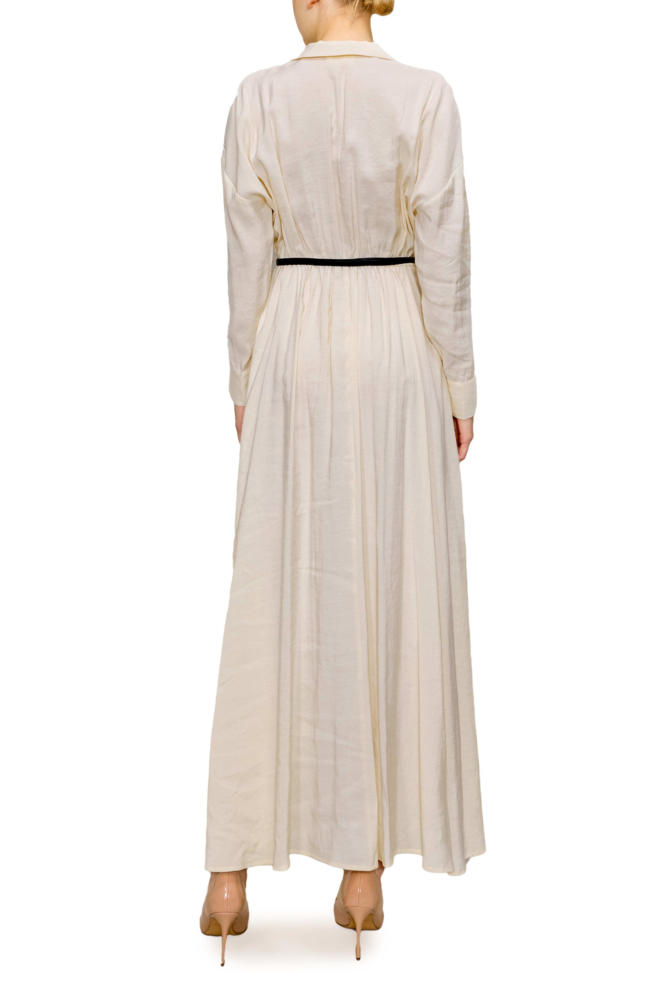 MELLODAY Long Sleeve Belted Shirtdress | Nordstromrack