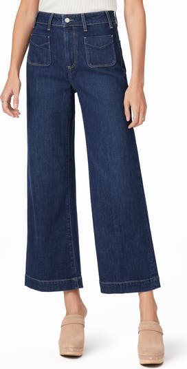 PAIGE Anessa Patch Pocket High Waist Ankle Wide Leg Jeans | Nordstromrack