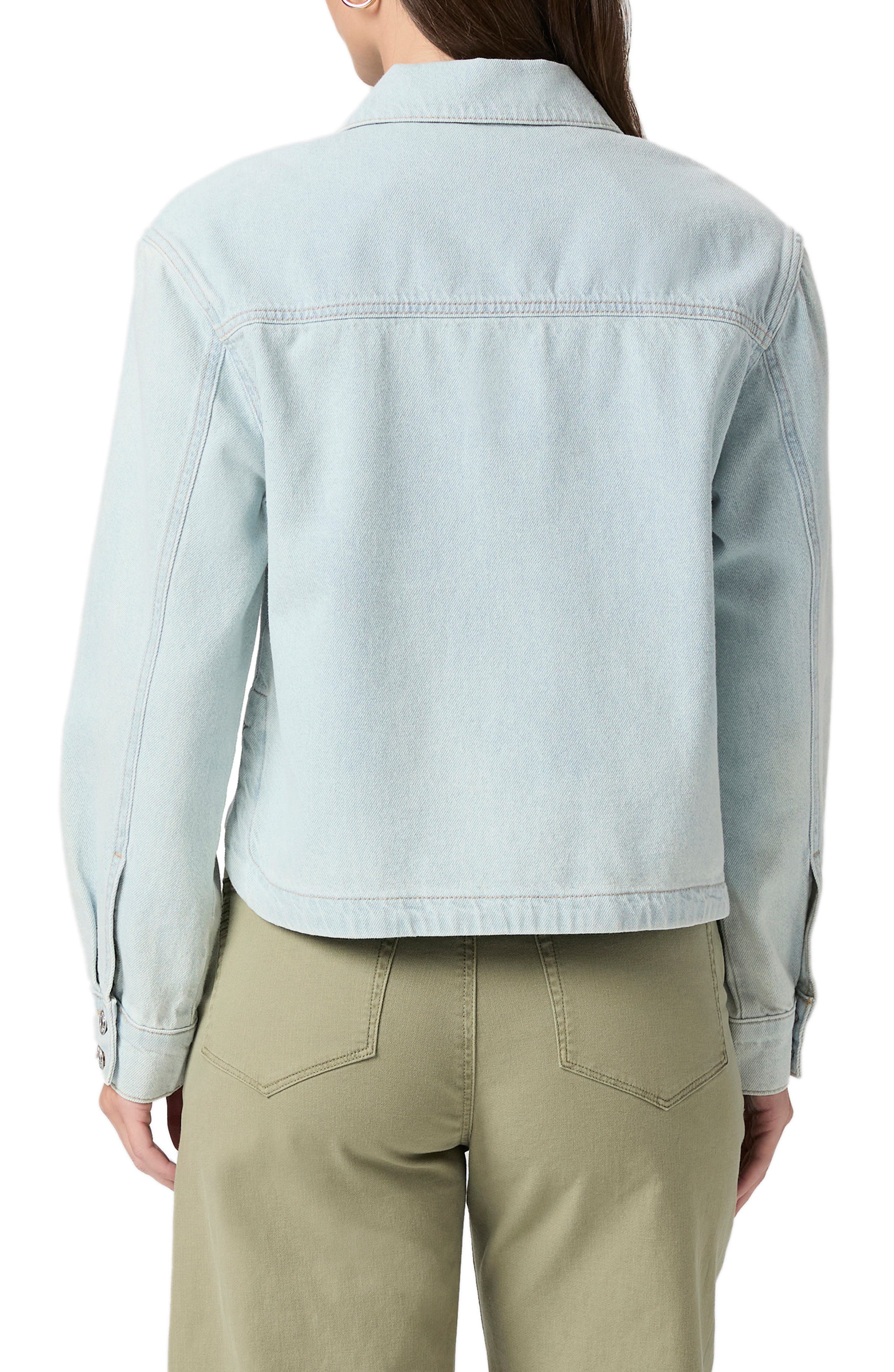 PAIGE Natalia Crop Denim Shacket | Nordstromrack