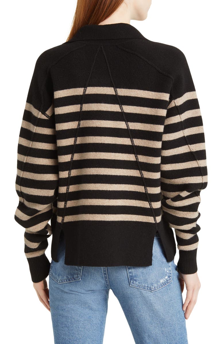 rag & bone Bridget Stripe Polo Sweater | Nordstromrack