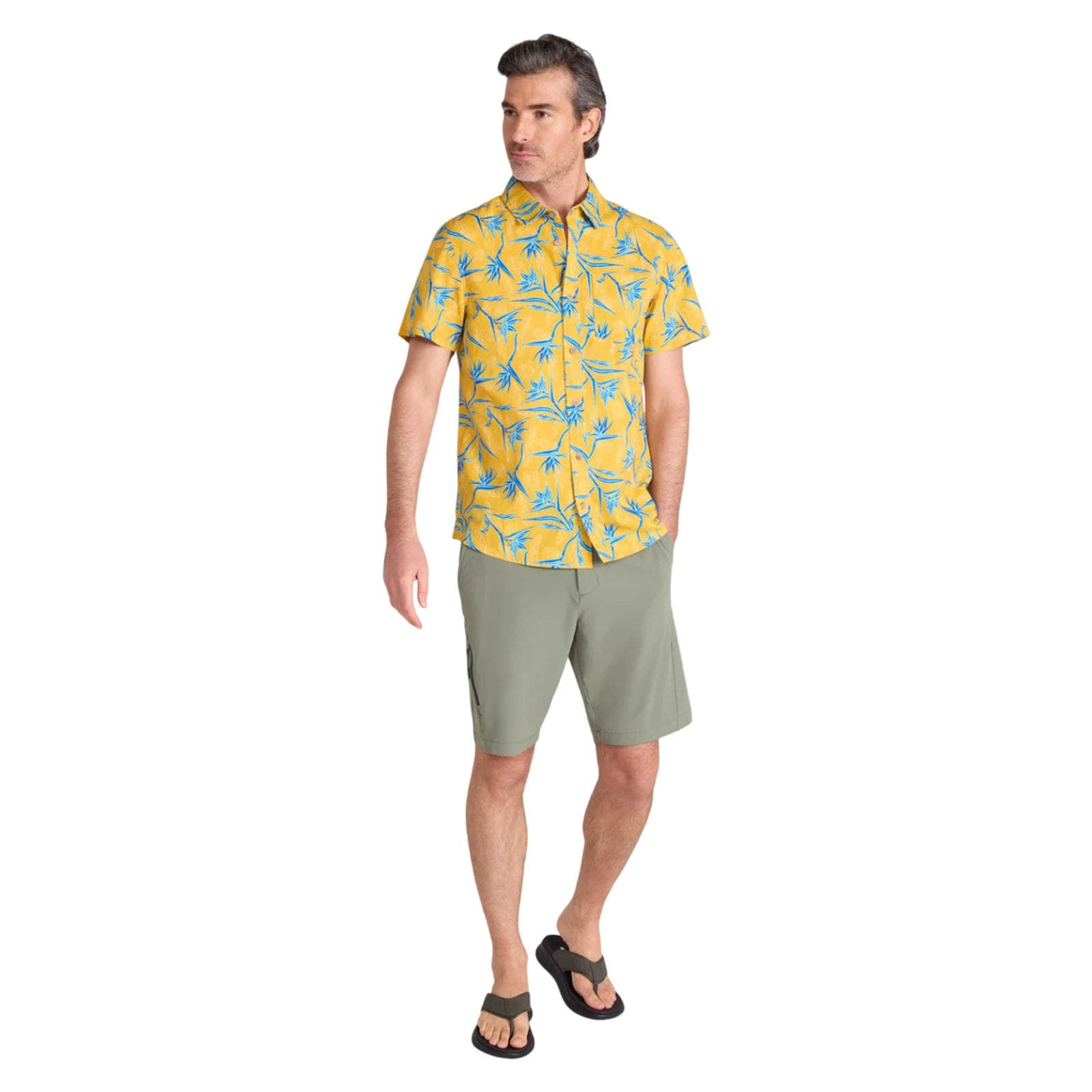 Tropical Tree Branch Short-Sleeved Shirt (Men) | Nordstrom