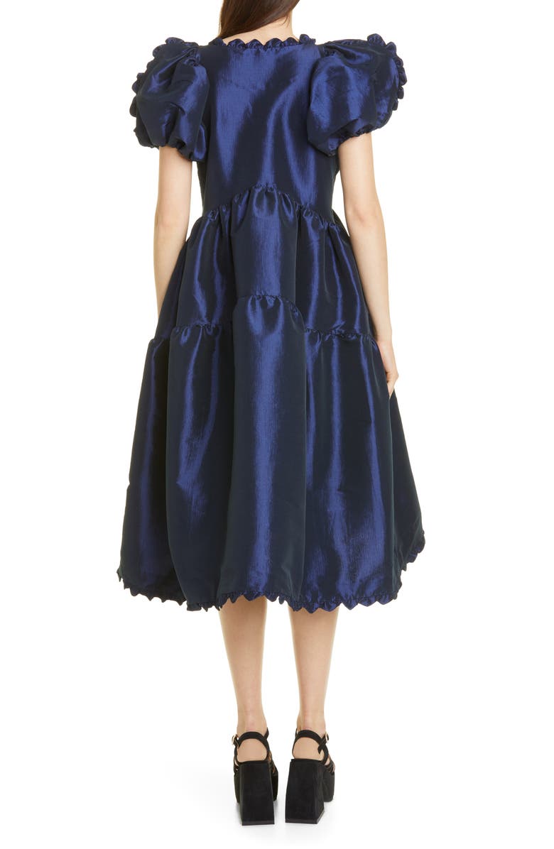 Kika Vargas Leana Ruffle Silk Blend Taffeta Dress | Nordstromrack