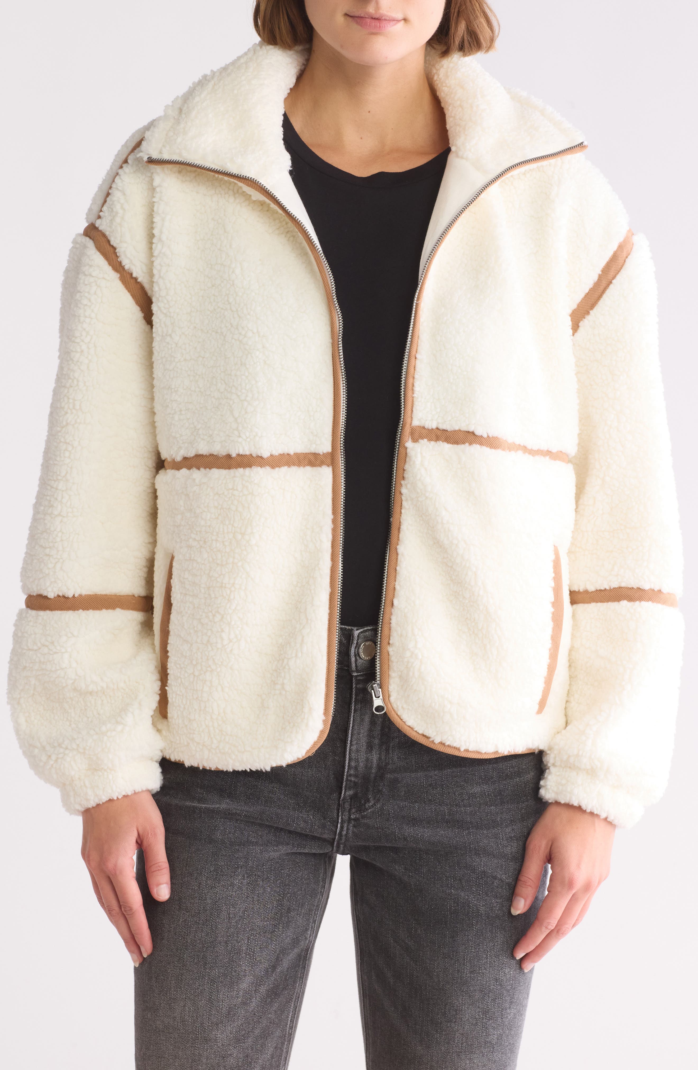 Thread & Supply Faux Shearling Detail Jacket | Nordstromrack