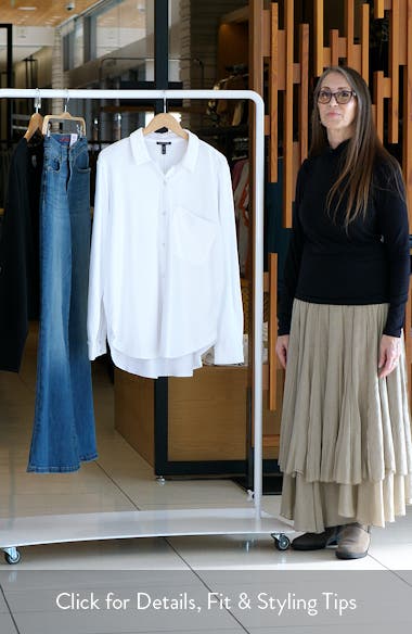 Eileen Fisher Classic Collar Organic Cotton Shirt | Nordstromrack