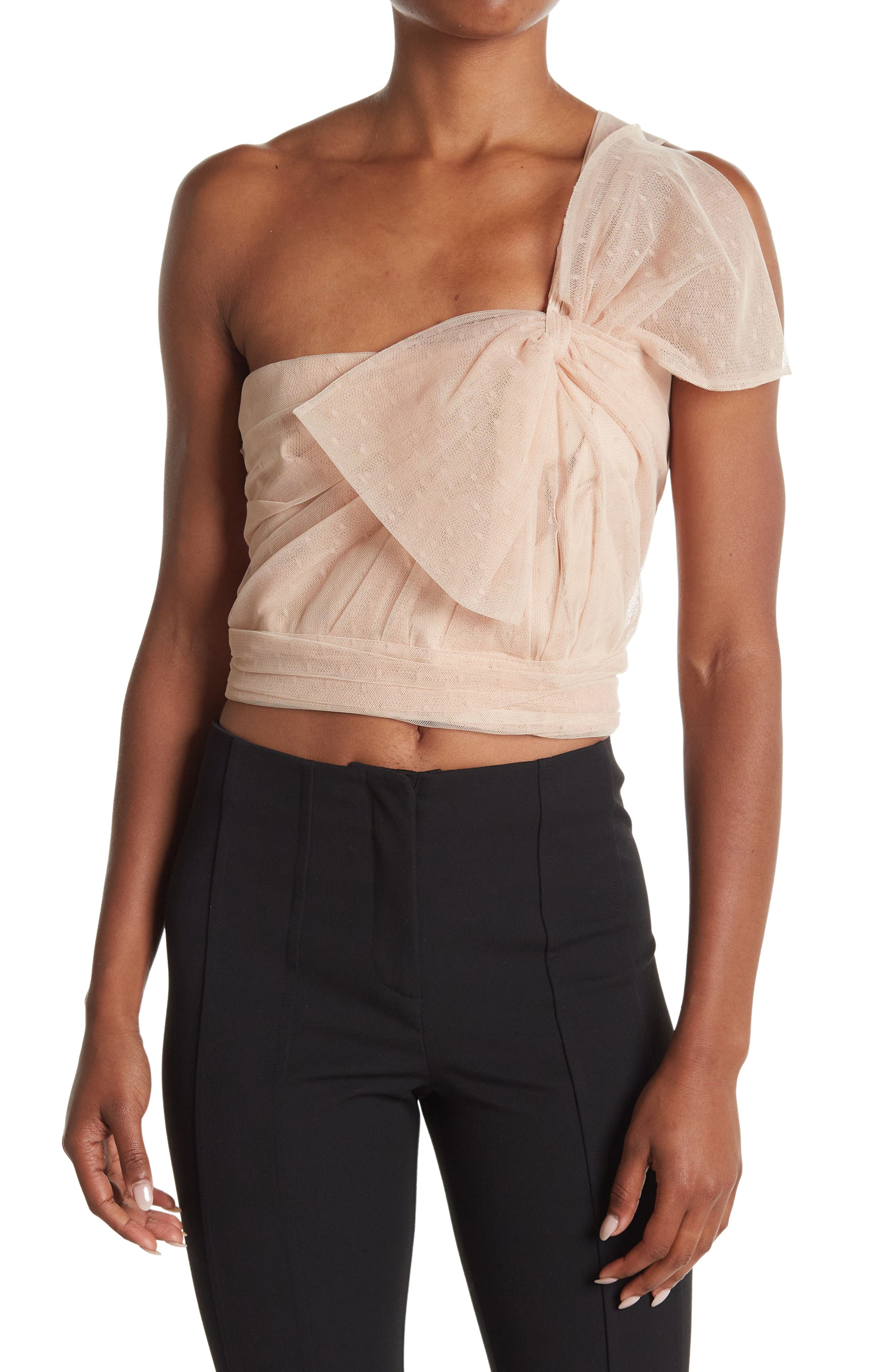 RED Valentino Bow Shoulder Dotted Lace | Nordstromrack