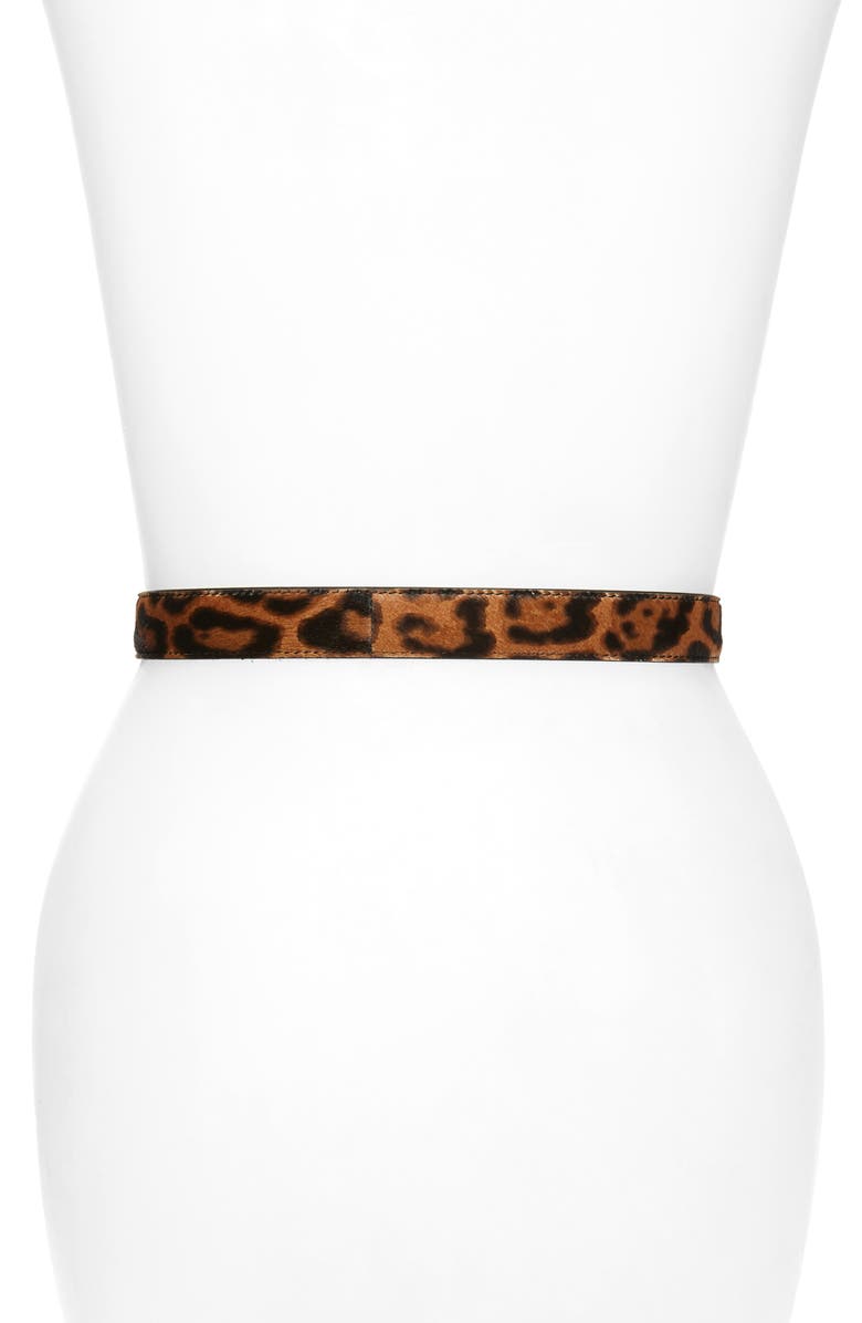 Dolce&Gabbana Leopard Print Genuine Calf Hair Belt | Nordstrom