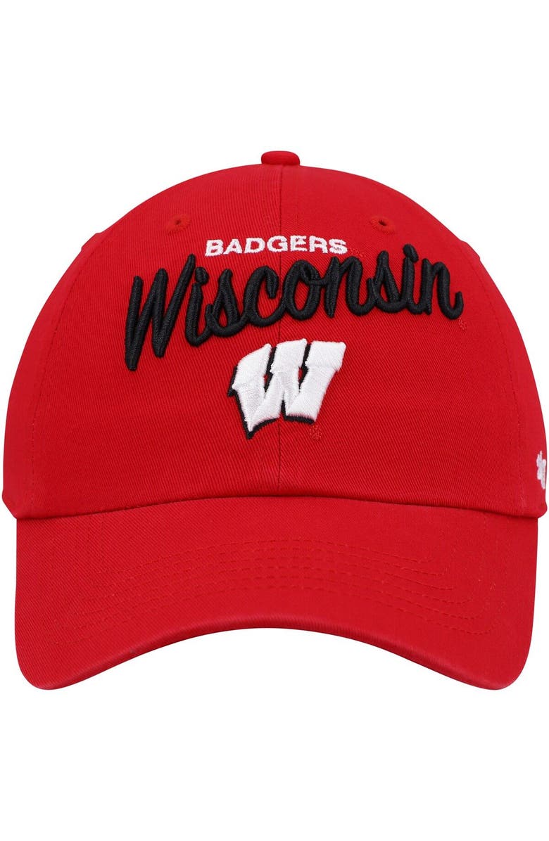 '47 Women's '47 Red Wisconsin Badgers Phoebe Clean Up Adjustable Hat ...