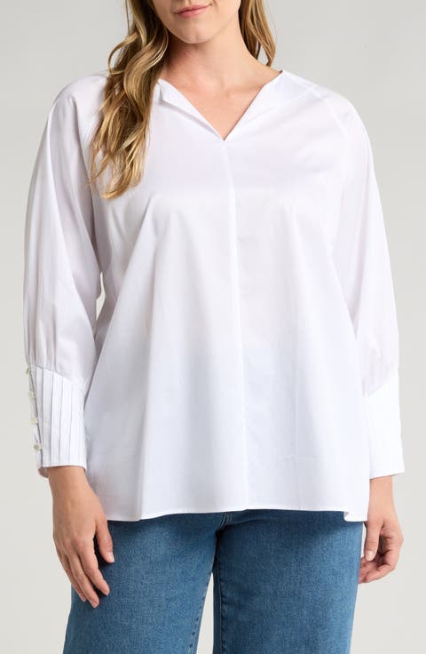 White Plus Size Blouses Nordstrom