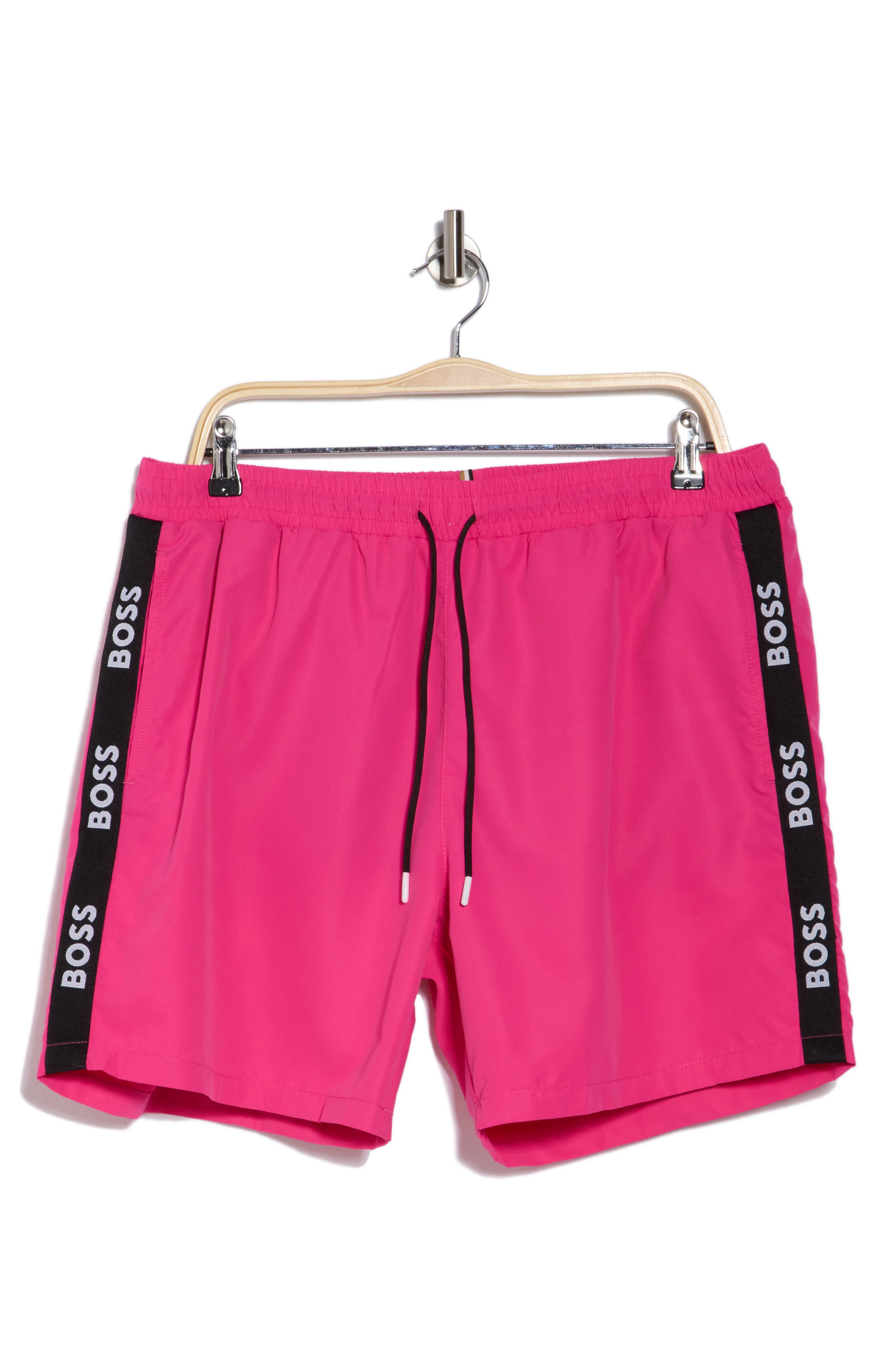 BOSS Ace Logo Tape Board Shorts | Nordstromrack